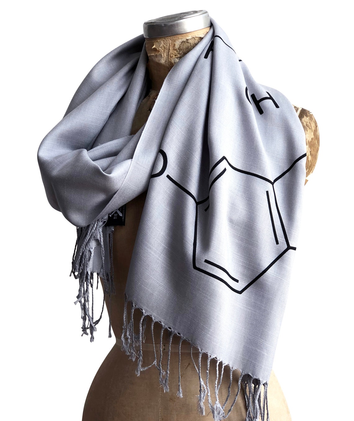 Serotonin & Dopamine Molecule Scarf. Chemistry Model, Neuroscience Gift ...