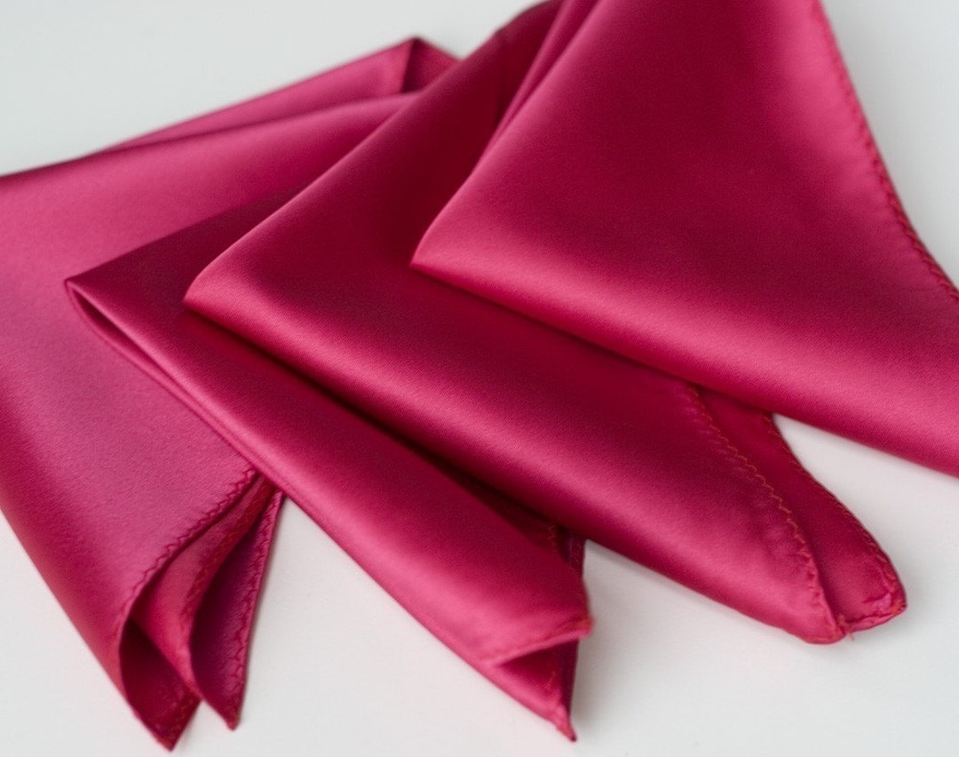 Plain Pocket Squares, Solid Color Mens Handkerchief. Satin Wedding ...