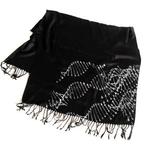 DNA Scarf. DNA Double Helix, Silkscreened Bamboo Pashmina. Science ...