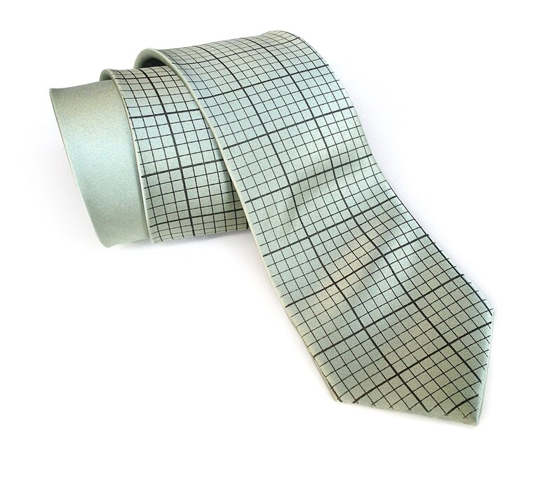 Graph Paper Necktie. Engineering Grid Paper Tie. Math Teacher - Etsy