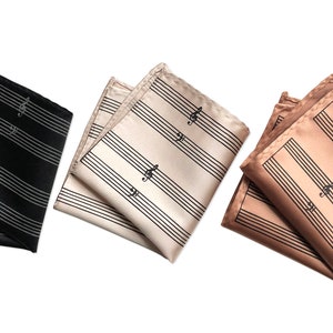 Sheet Music Pocket Square. Music Manuscript Paper, Men's Handkerchief ...