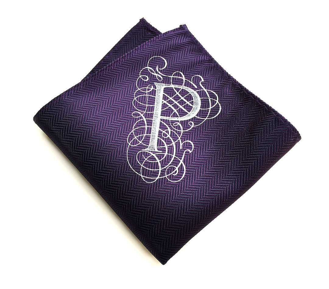 Personalized Men's Pocket Square. Custom Initial Pocket Square ...