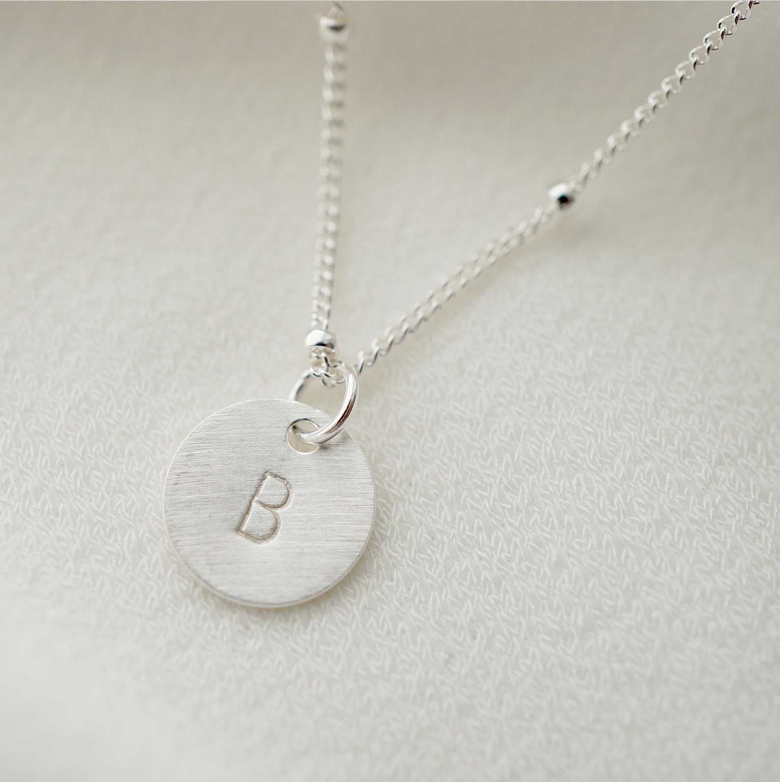 Tiny Personalized Silver Coin on Sterling Silver Necklace | Etsy