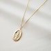 Blessed Mother Virgin Mary Gold Coin Medallion Necklace (mary Centro ...