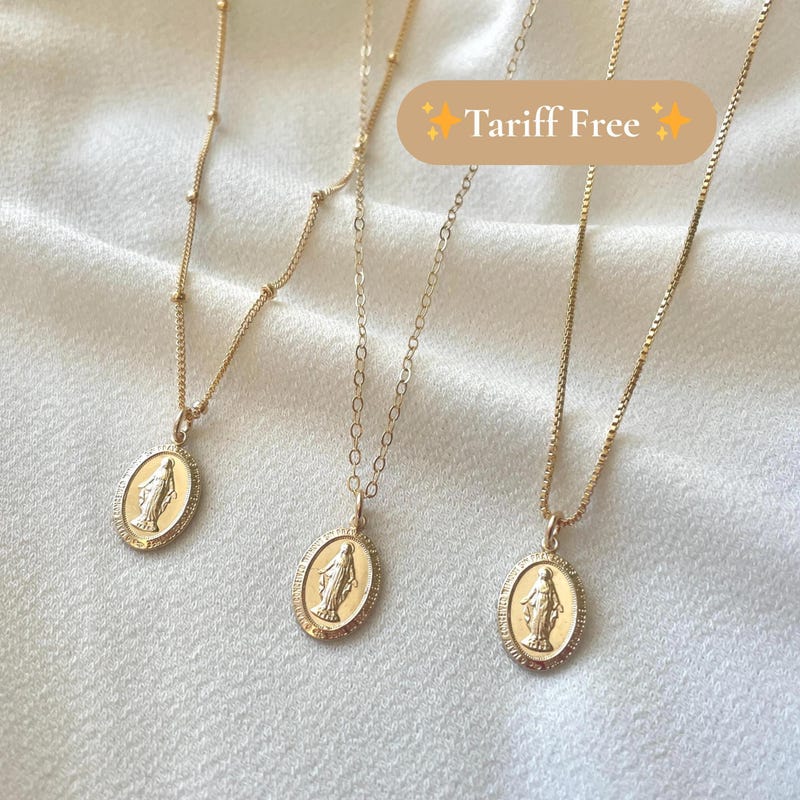 Mini Virgin Mary Medallion - Etsy