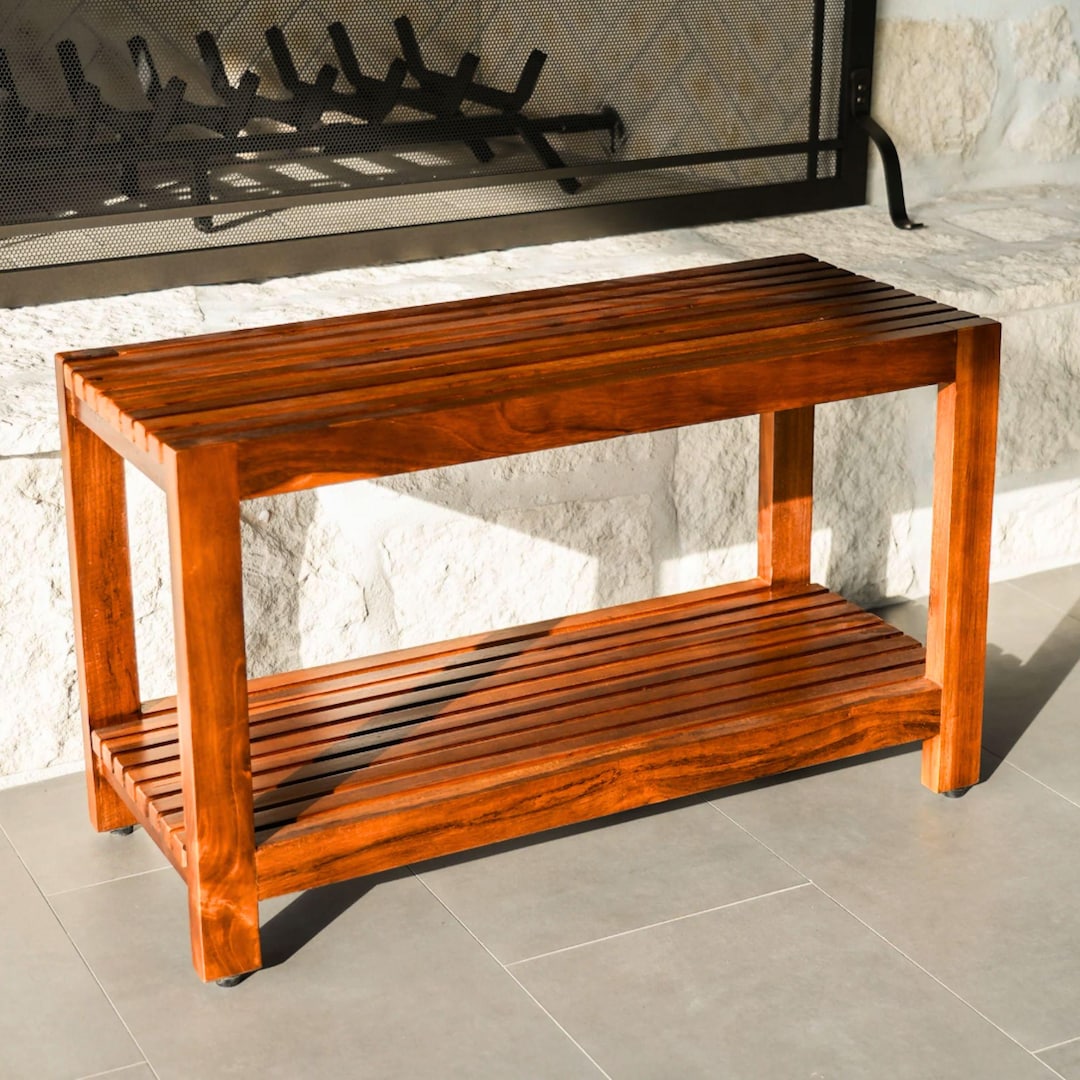 Teak Shower Bench, Teak Shower Stool, Teak Shower Seat, Wooden Shower ...
