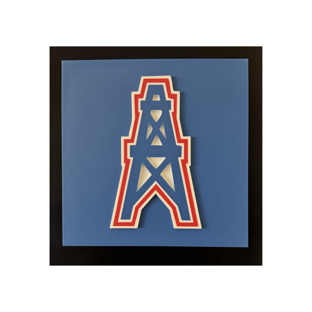 Houston Oilers Sign With Raised Letters - Etsy