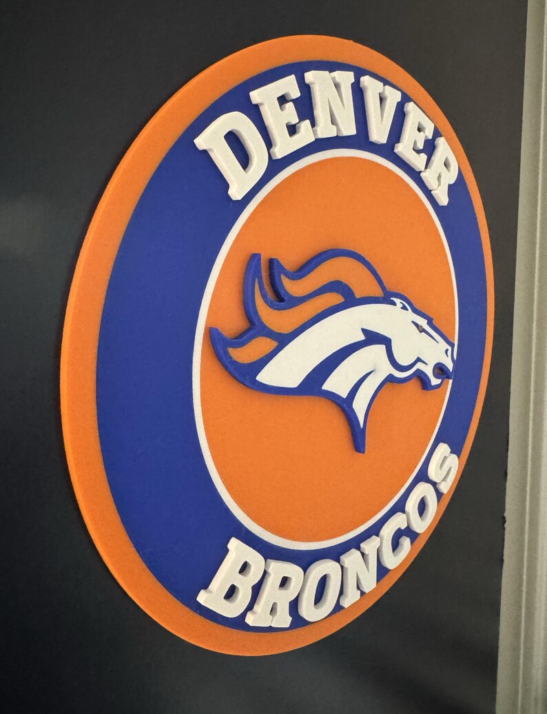 Denver Broncos Sign With Raised Letters - Etsy