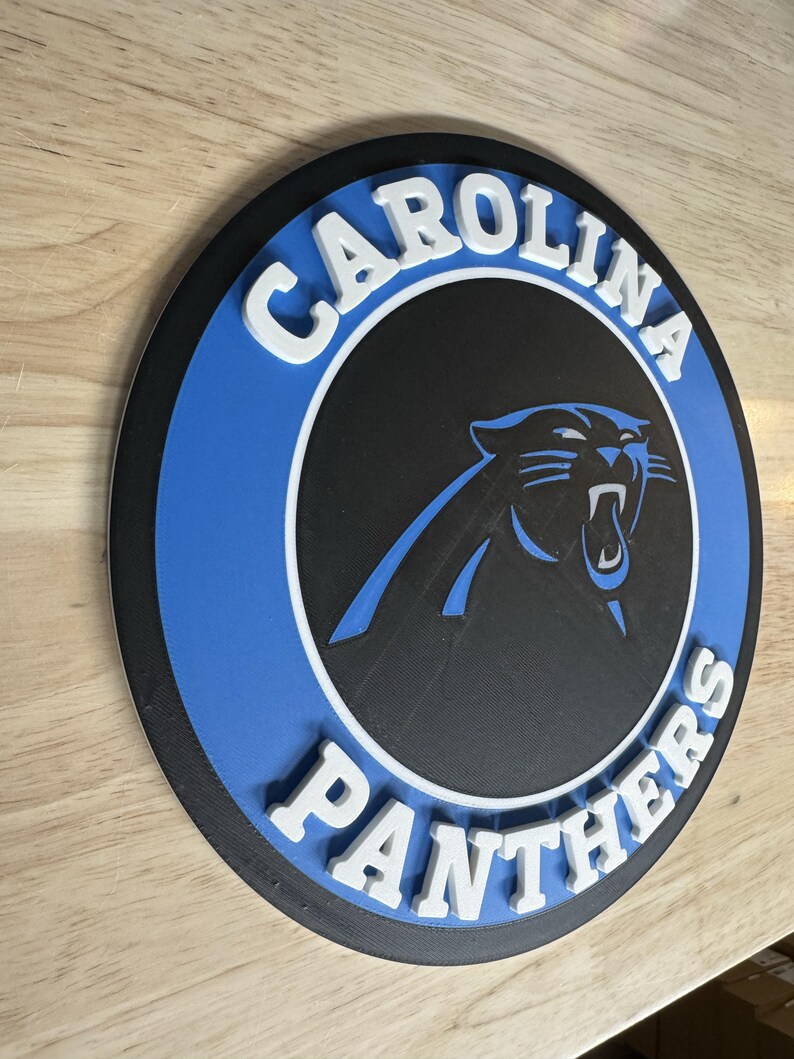 Carolina Panthers Sign With Raised Letters - Etsy