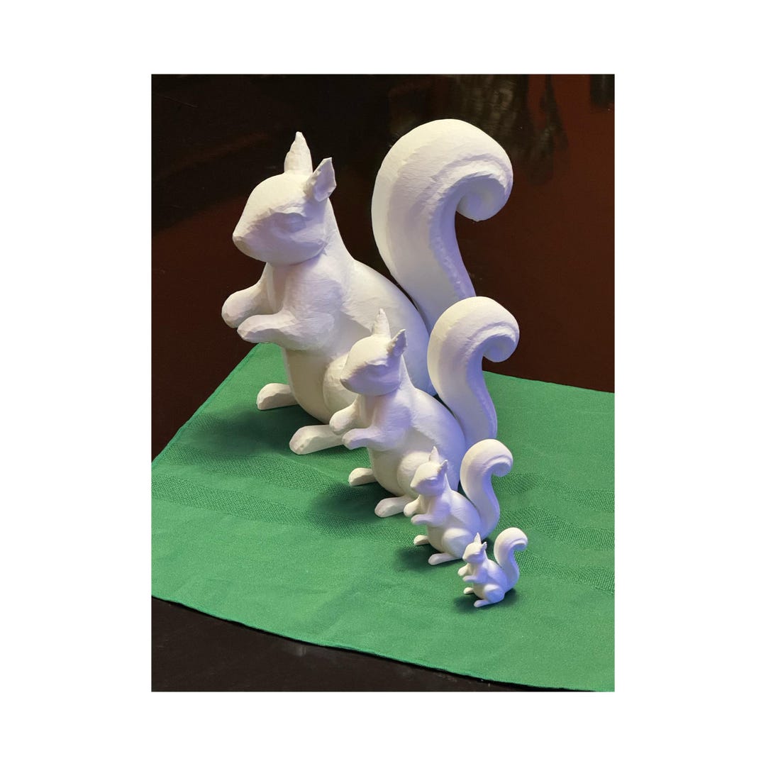 White Squirrel Figures - Etsy