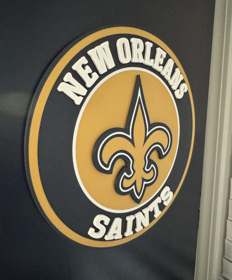 New Orleans Saints With Raised Letters - Etsy
