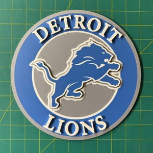 Detroit Lions Sign With Raised Letters - Etsy