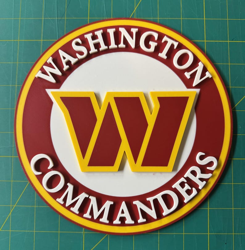 Washington Commanders Sign With Raised Letters - Etsy