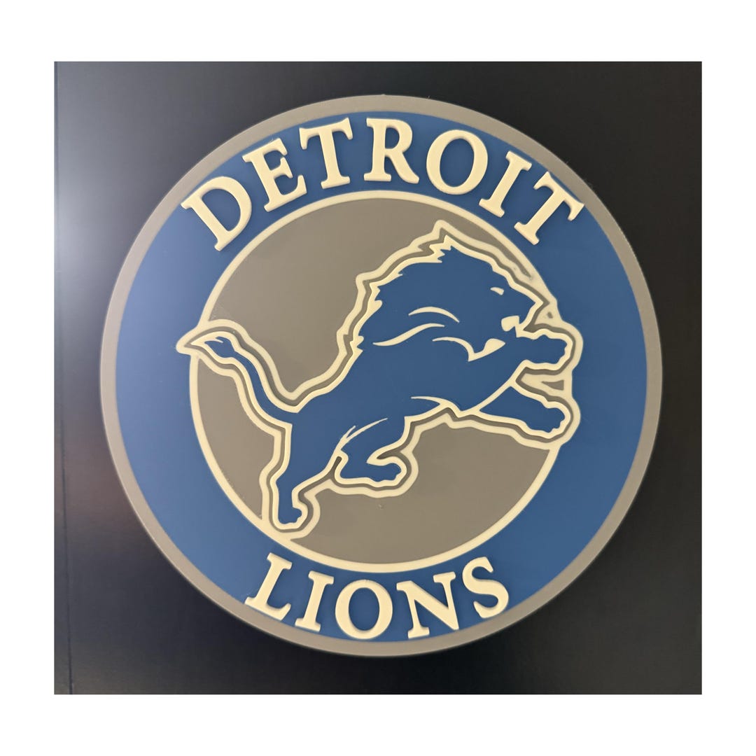 Detroit Lions Sign With Raised Letters - Etsy