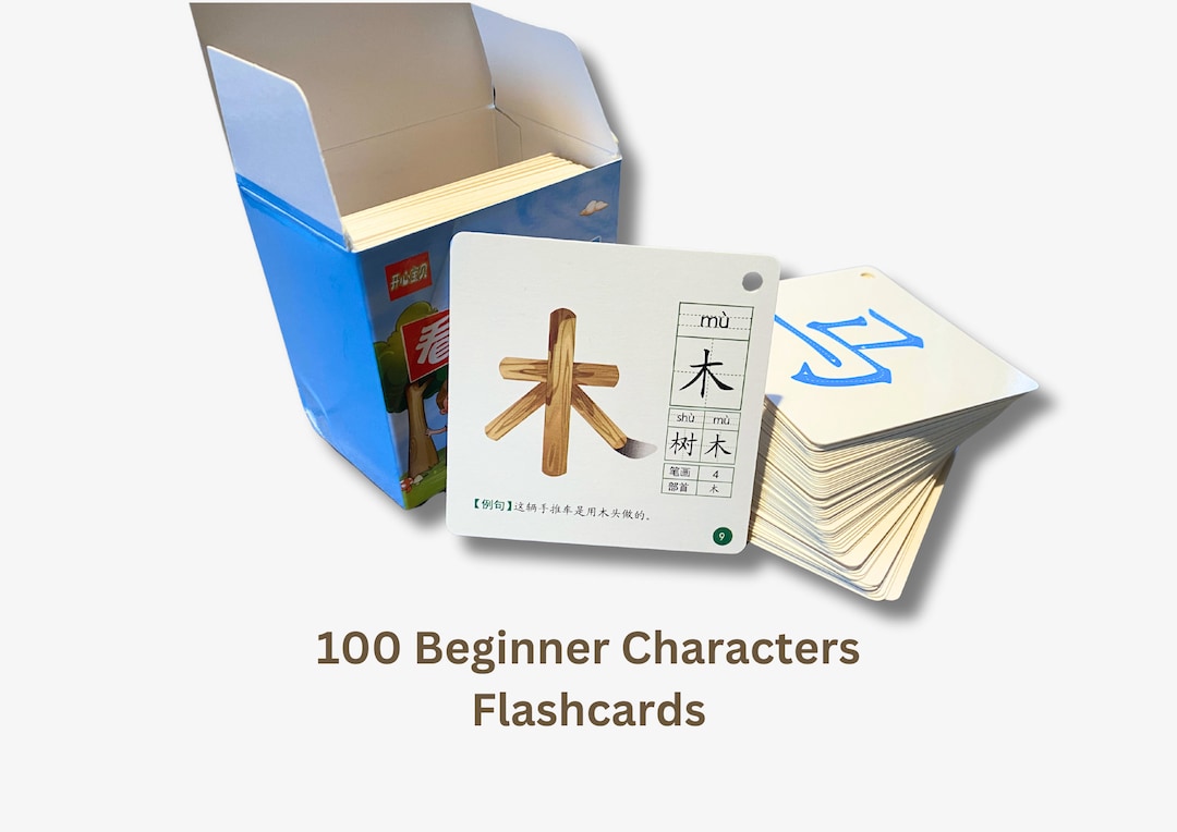 Chinese Character Flashcards for Beginnerkids, With Drawings Indicating ...