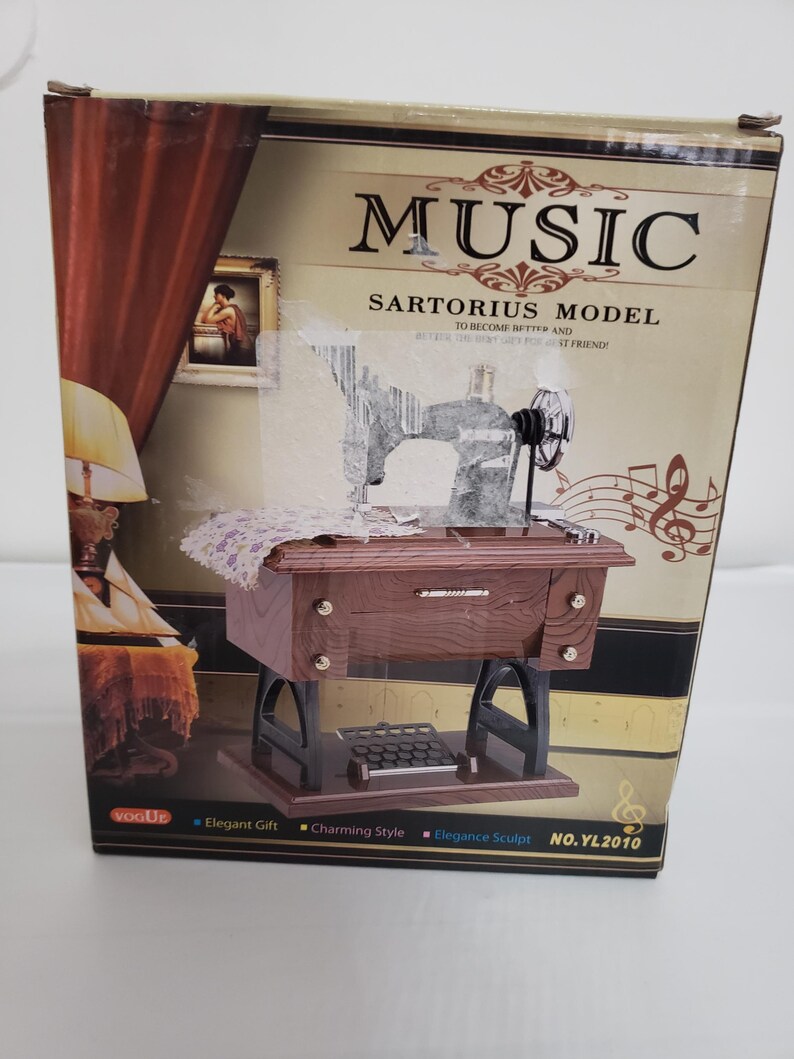 Vintage Musical Sartorius Sewing Machine Animated Music Box - Etsy