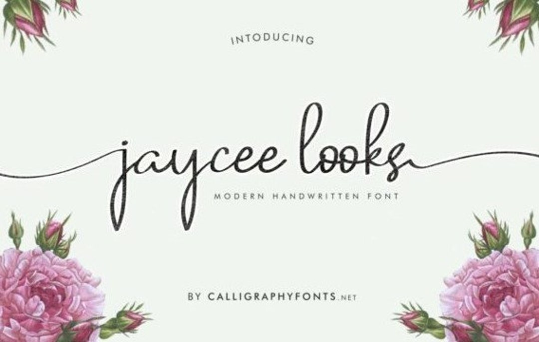 Jaycee Looks Font, Stylish Font, Vintage Font, Handwritten Font, Script ...