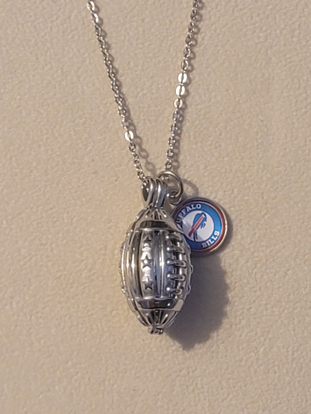 Silver Football Locket Cremation Urn Necklace: Memorial Jewelry - Etsy