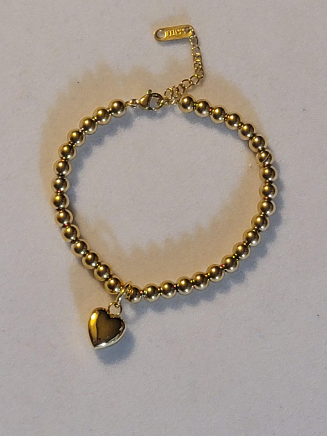 Gold Tiny Heart Cremation Urn Beaded Bracelet, Cremation Jewelry ...