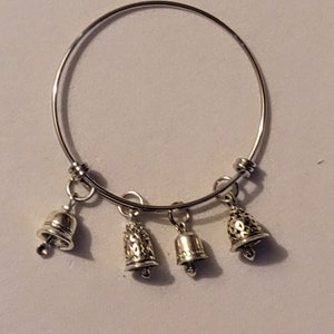 Silver Bell Collectors Bangle Bracelet - Etsy