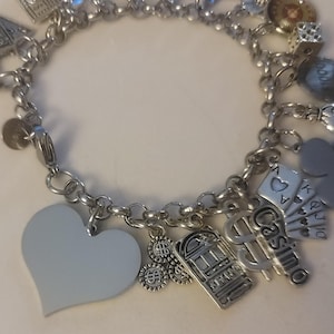 Casino Charm Bracelet: Stainless Steel Gambler's Chain - Etsy