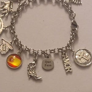 Silver Spain Charm Bracelet: Spanish Travel Souvenir - Etsy