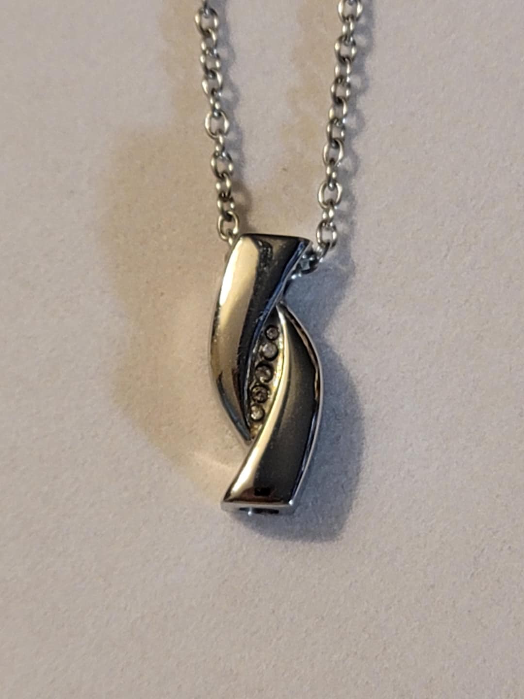 Silver Rhinestone Cremation Urn Necklace: Ash Memorial Pendant - Etsy