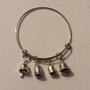Silver Bell Collectors Bangle Bracelet - Etsy