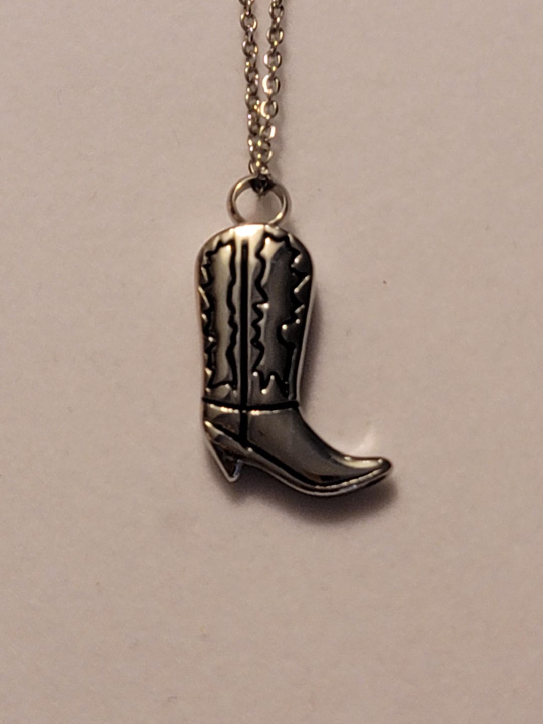 Silver Boot Cremation Urn Necklace: Keepsake Jewelry for Ashes, Gift - Etsy