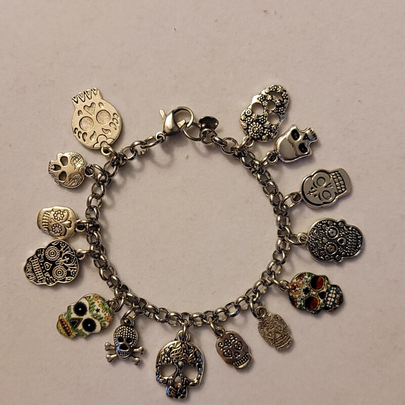 Sugar Skull Bracelet - Etsy