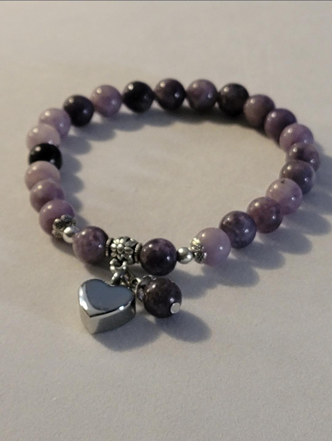 Purple Mica Beaded Urn Bracelet, Cremation Jewelry, Memorial Jewelry ...