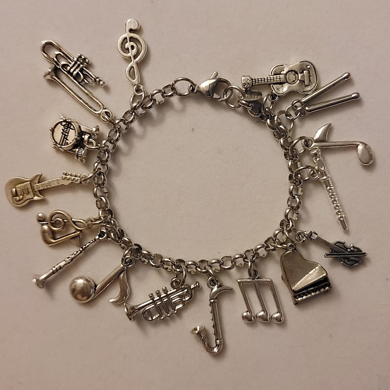 Music Charm Bracelet - Etsy