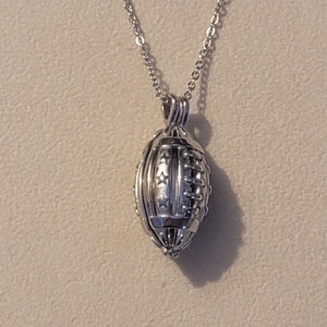 Silver Football Locket Cremation Urn Necklace: Memorial Jewelry - Etsy
