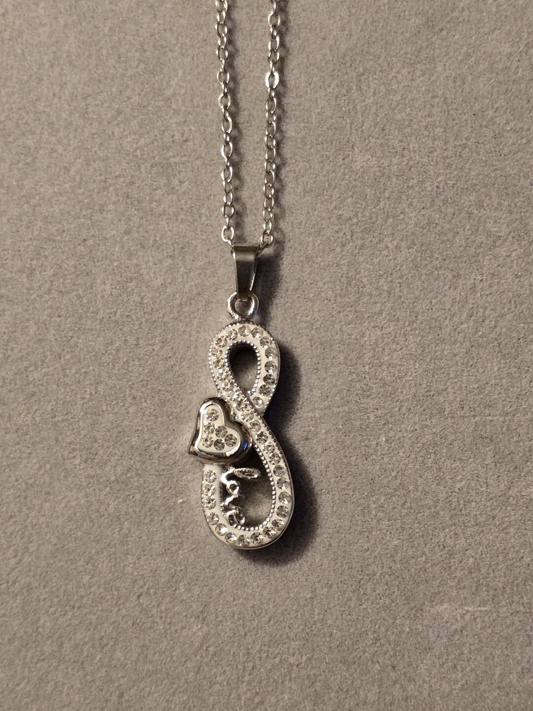Silver Rhinestone Infinity Love Cremation Urn Necklace - Etsy