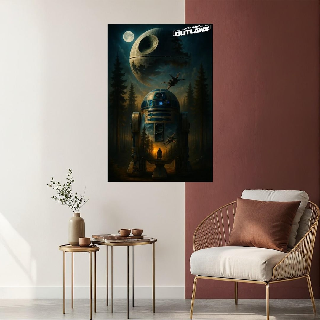 Realistic R2-D2 Death Star Poster | Cinematic Star Wars Wall Art | Sci ...