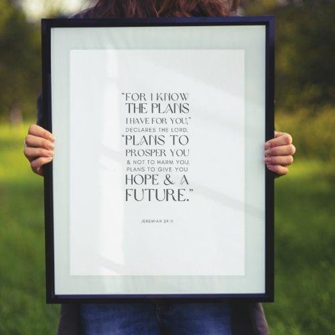 Jeremiah 29:11 Scripture Poster - Etsy