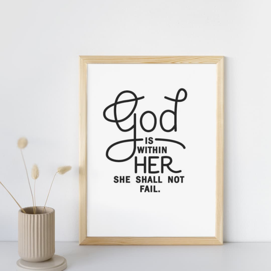 God is Within Her Scripture Poster - Etsy