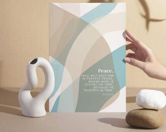 Perfect Peace Isaiah 26:3 Printable Scripture Text Black and Adult ...