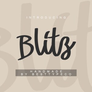 Blitz Font, Modern Font, Fancy Font, Canva Font, Handwritten Font, Boho ...