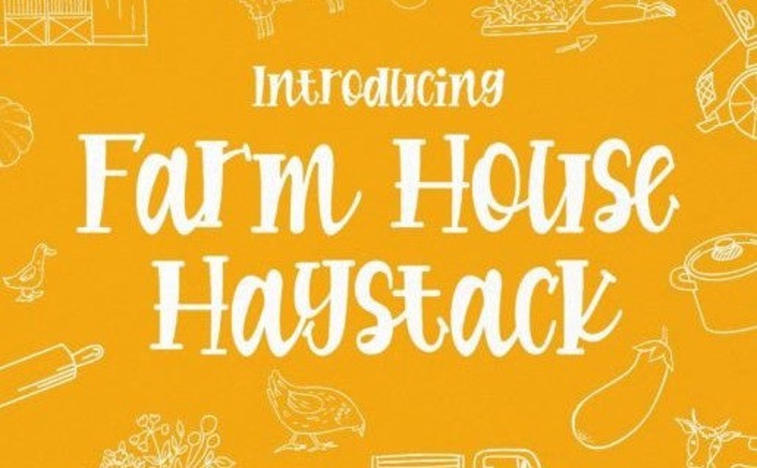 Farmhouse Haystack Font, Cricut Font, Calligraphy Font, Modern Font ...
