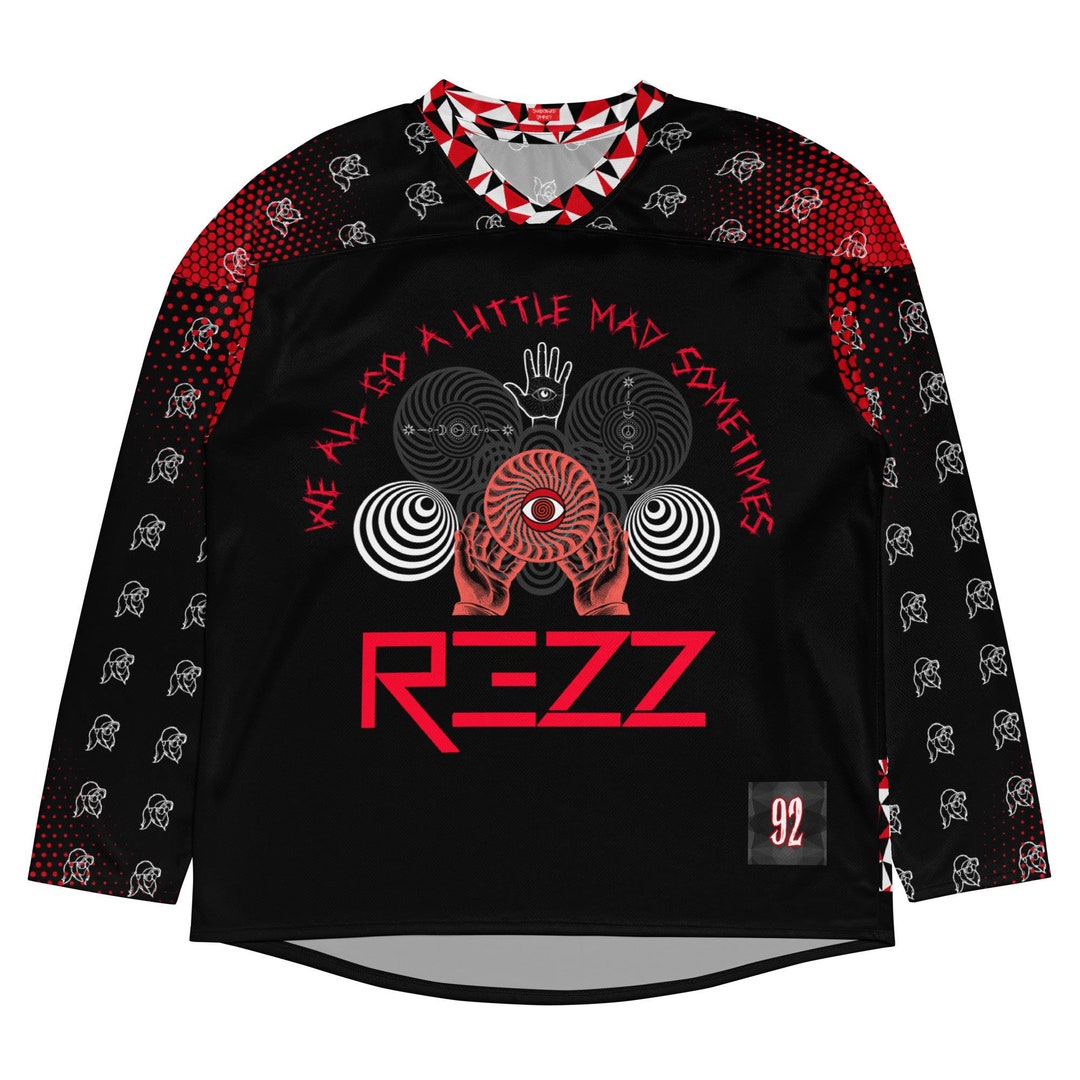 Rezz Custom Name Plate and Number EDM Hockey Jersey | EDM Festival Rave ...