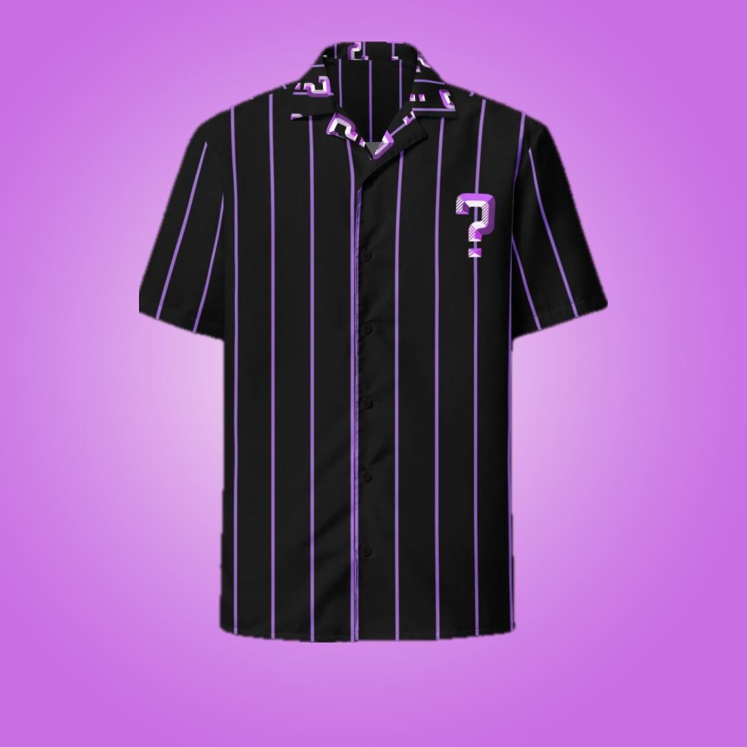 Tipper Button up Shirt Purple and Black Basic Stripe ? Logo Premium ...