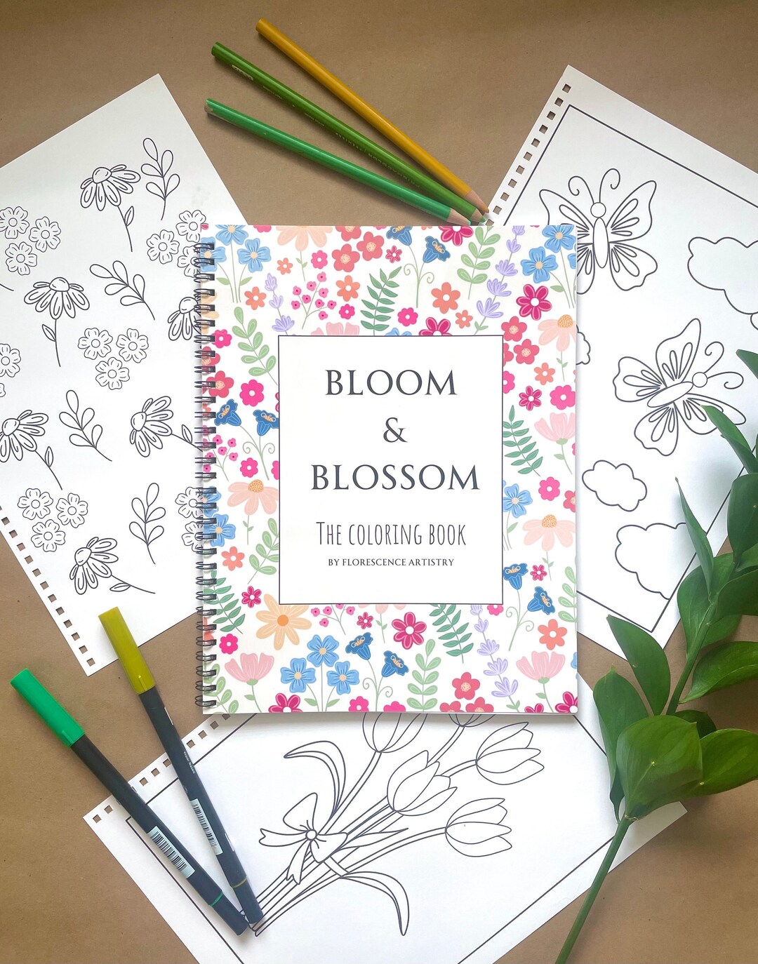 Bloom and Blossom Coloring Book - Etsy