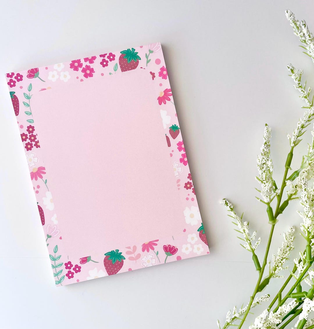Notepads - Handmade - Strawberry Fields Design - Etsy