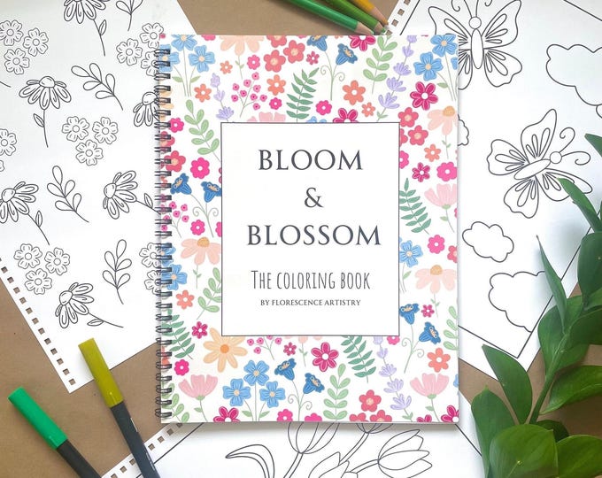 Bloom and Blossom Coloring Book - Etsy