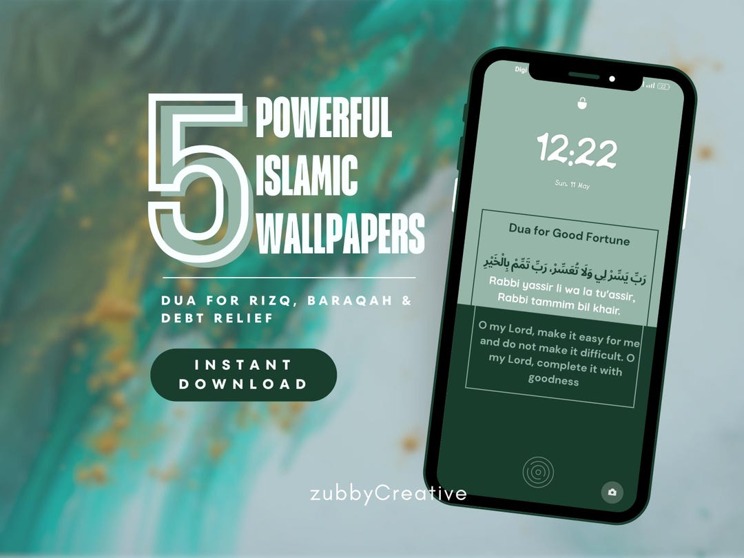 Islamic Digital Wallpaper | Dua for Debt Relief & Abundant Rizq | Rizq ...