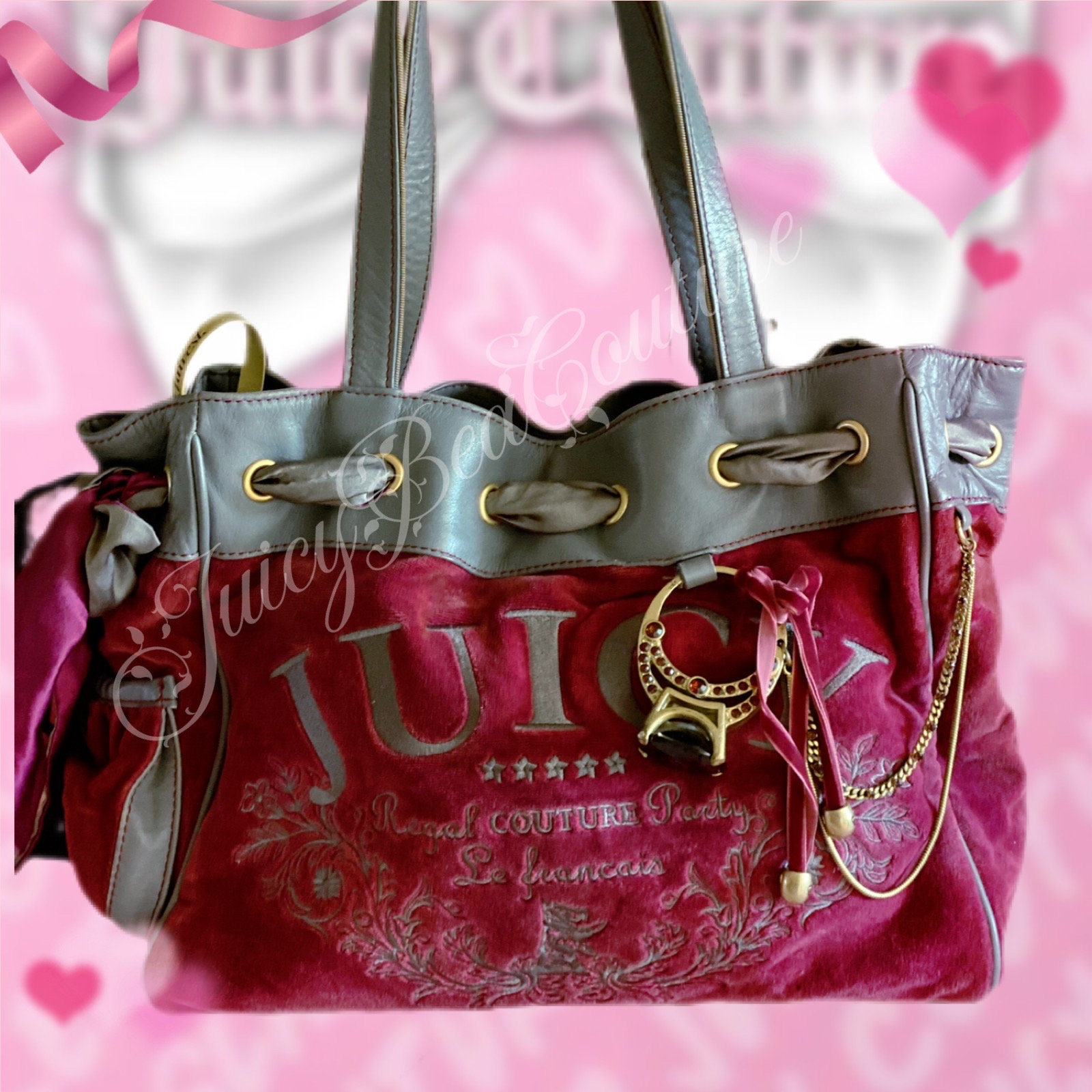 Juicy Couture RARE Vintage Burgundy Daydreamer - Etsy