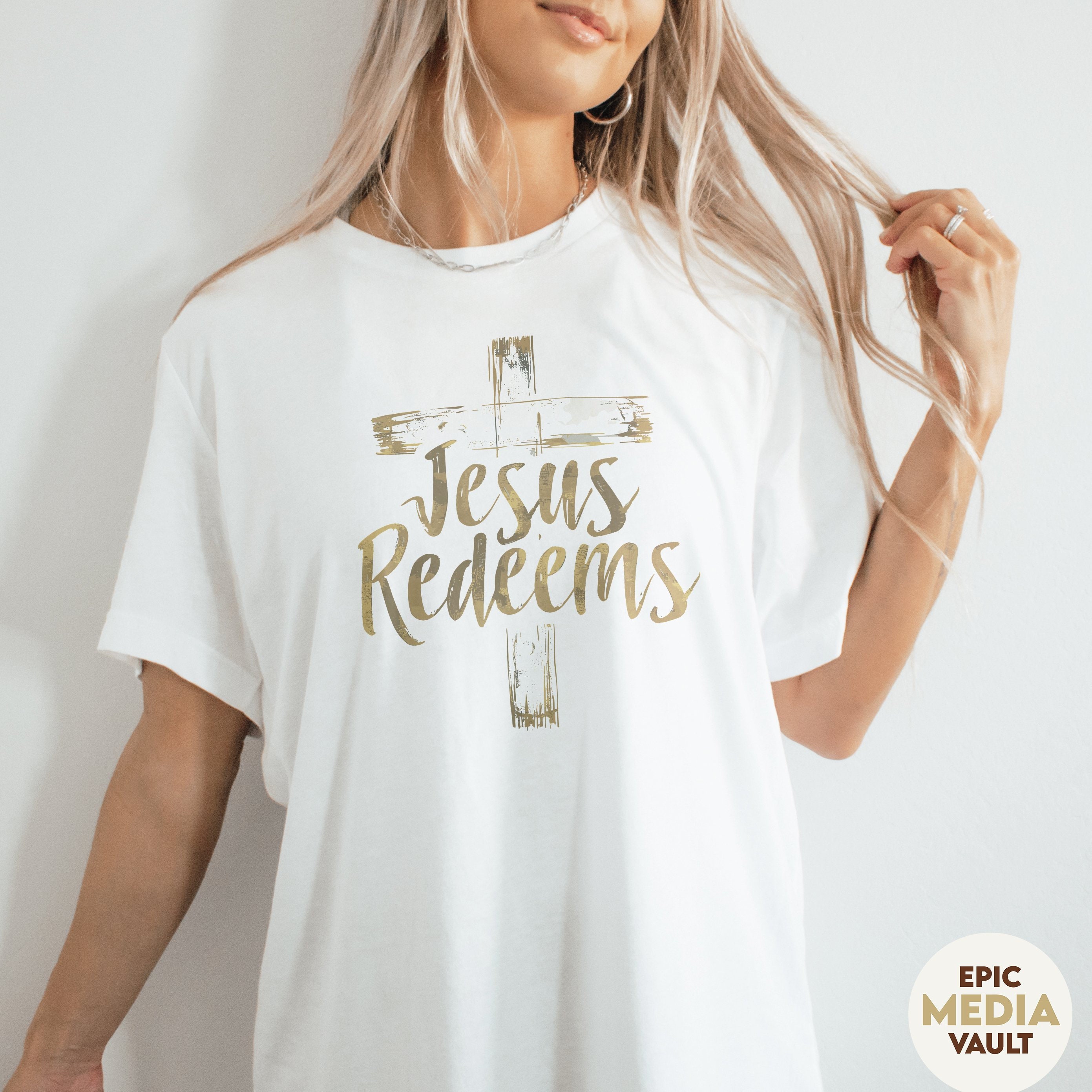 Jesus Redeems SVG Christian PNG Design Sublimation for Tshirts Quote ...