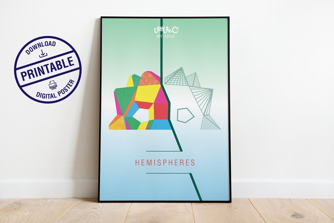 ADHD Poster | Printable Wall Art | ADHD Print | Mental Health | Social ...