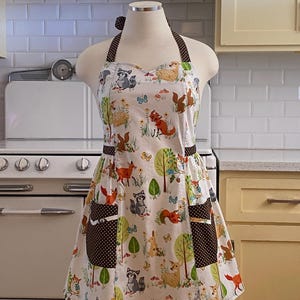Betty Plus Size Retro Apron - Woodland Creatures - Etsy